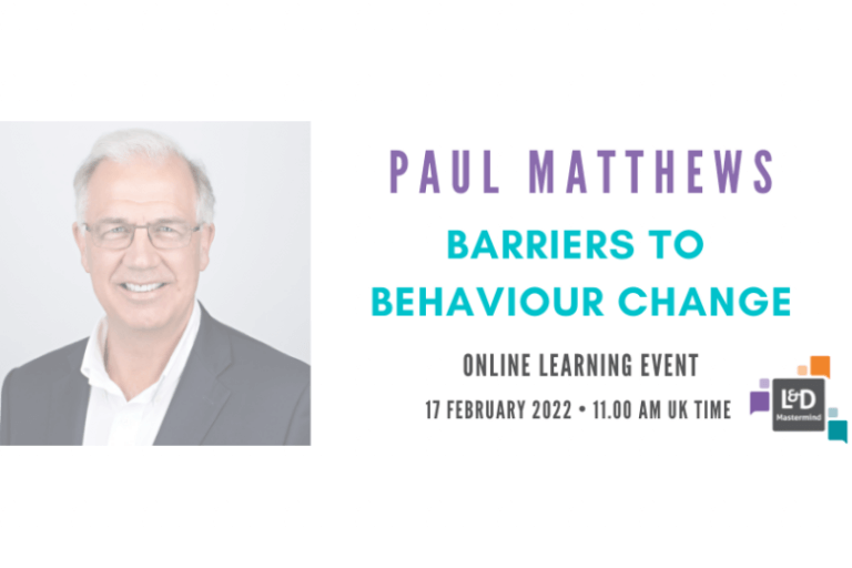 Webinar: Barriers to behaviour change | Paul Matthews